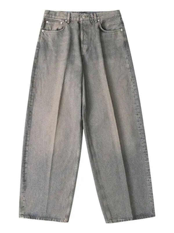 HAIKURE Bethany M High-waisted Wide-leg Jeans - Gray