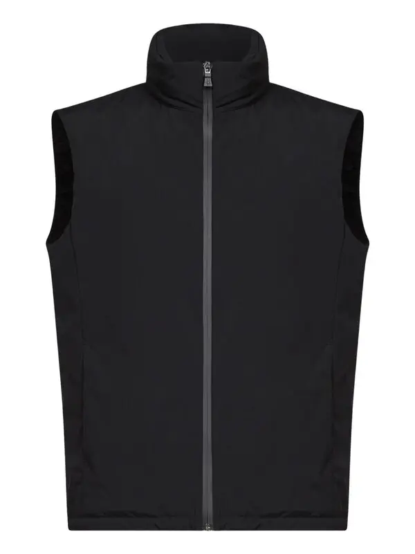 Herno High Neck Zip-up Gilet - Black