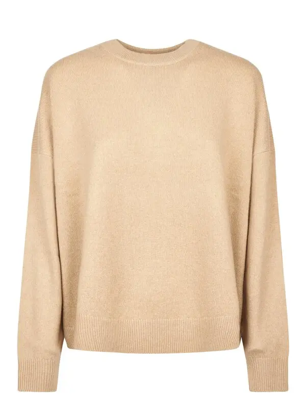Max Mara Long Sleeve Crew Neck Knit Top - Sleeveless
