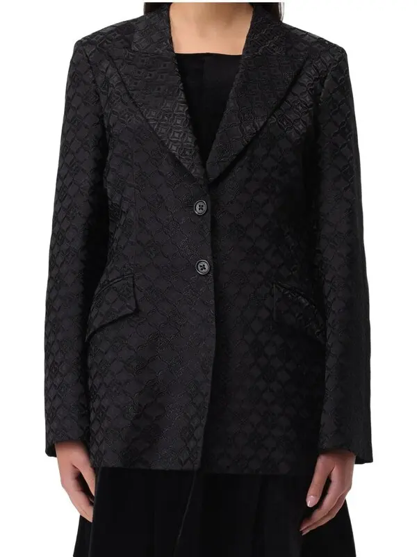 Alberta Ferretti Stretch Damask Jacket - Black