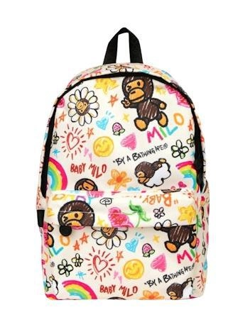 A BATHING APE Baby Milo Print Medium Backpack - Multicolor