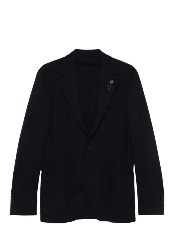 LARDINI Patch-pocket Blazer - Black