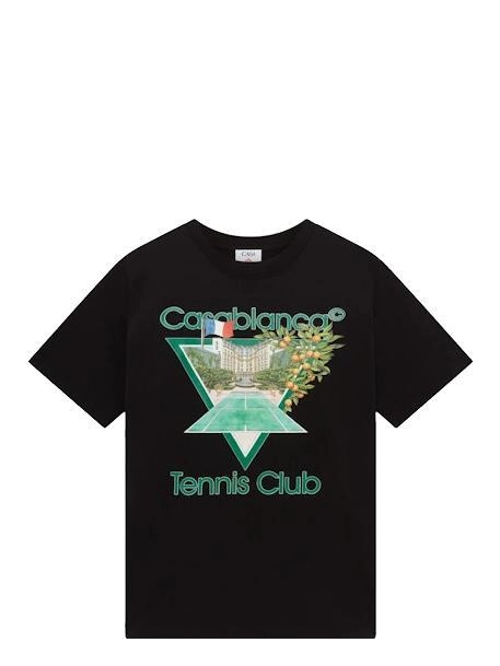Casablanca Tennis Club Icon Tee Shirt - Black