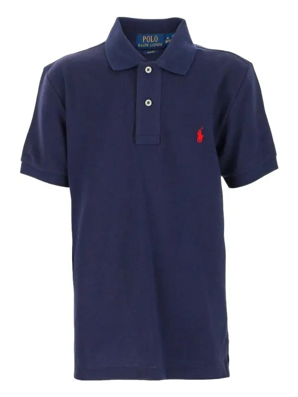 Polo Ralph Lauren Polo Shirt With Lapel Short Sleeve - Blue