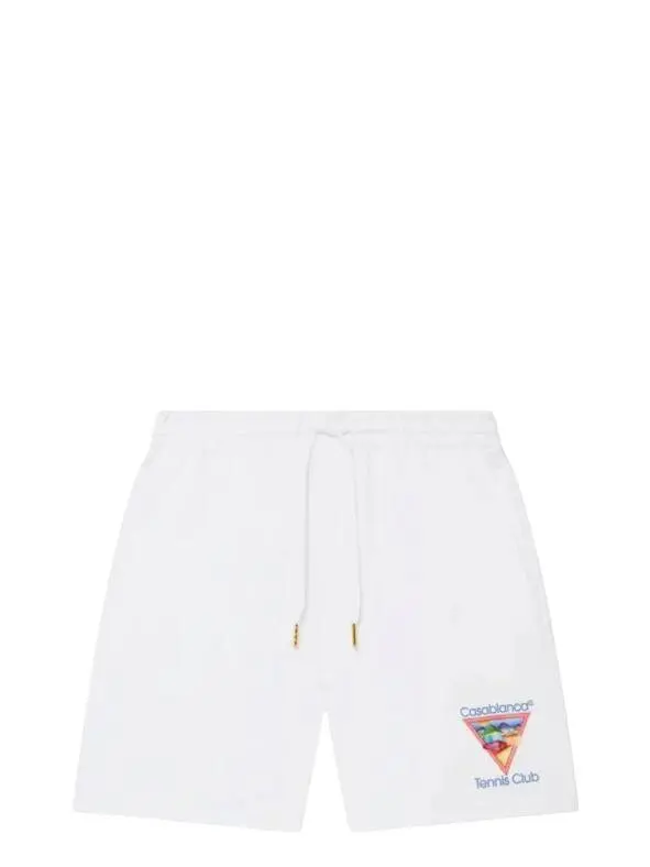Casablanca Tennis Club Icon Sweatshort - White