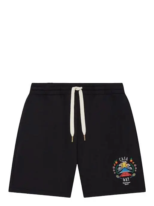 Casablanca Casa Way Mountain Sweatshort - Black