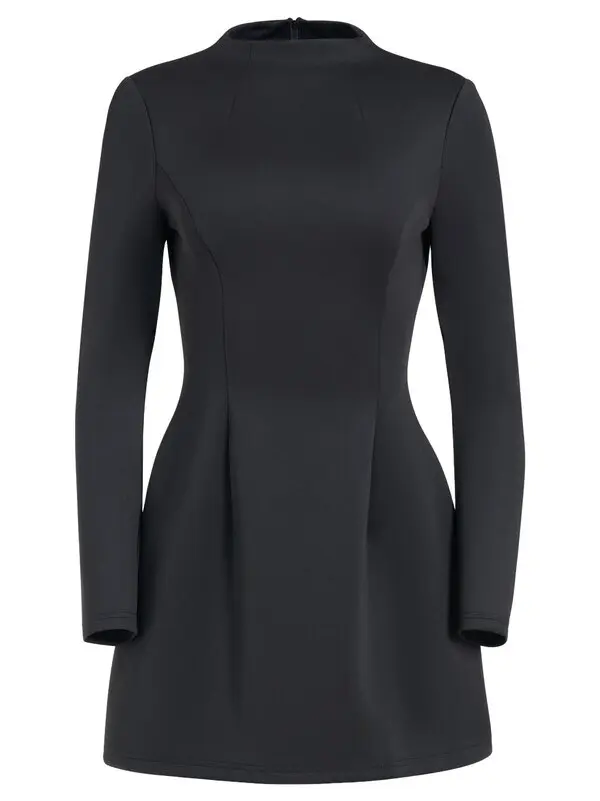 THE GT ATELIER High Neck Long Sleeve Dress - Black