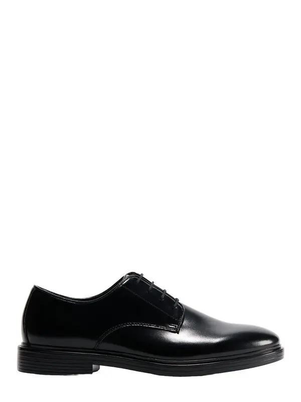H&M Derby Shoes With Open Lacing - Black