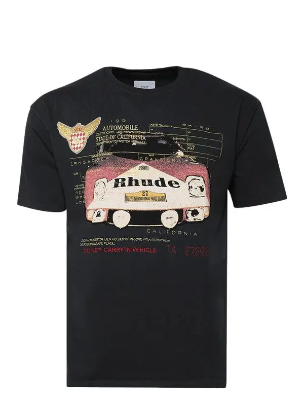 Rhude Slip Tee Vintage And - Black