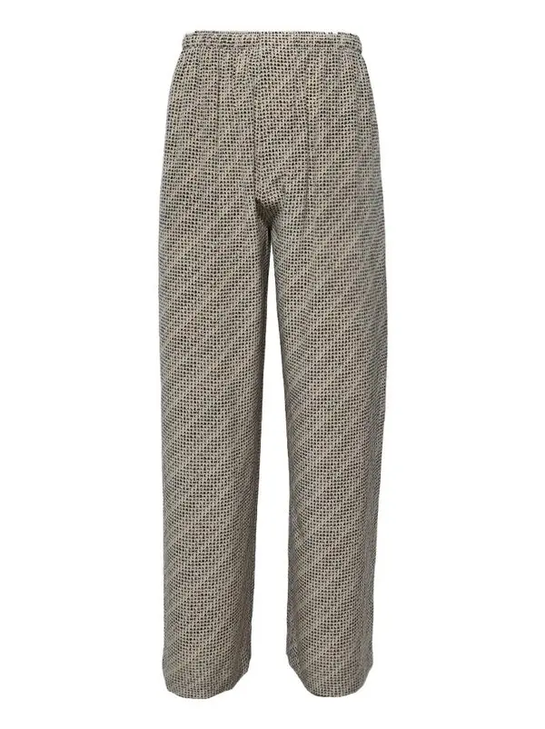 Balenciaga Printed Silk Pyjama Pants - Beige