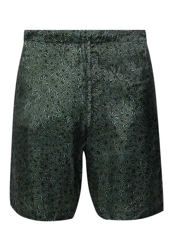 Dries Van Noten Printed Viscose Twill Shorts - Green