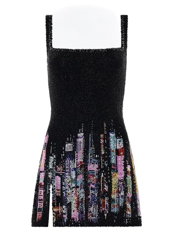 CLIO PEPPIATT Embellished Mini Dress - Black