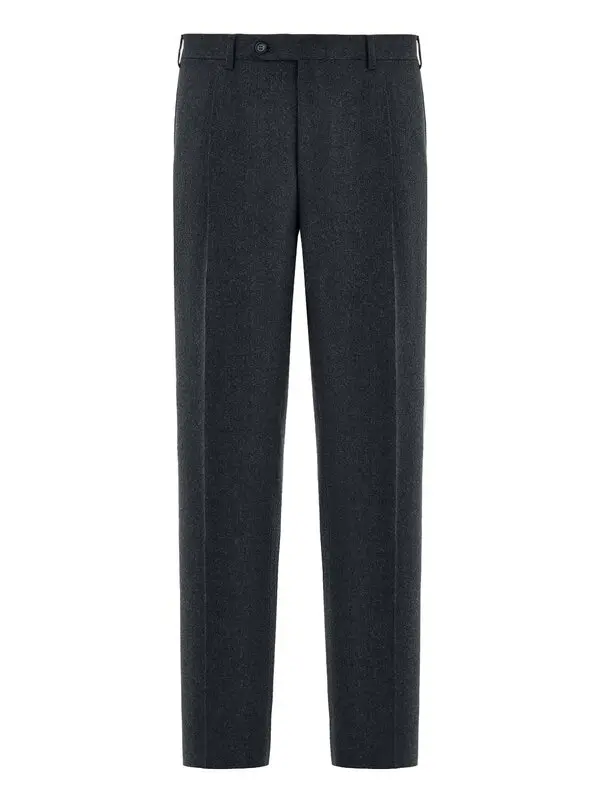 Canali Impeccabile Wool Flannel Regular-fit Pants - Grey