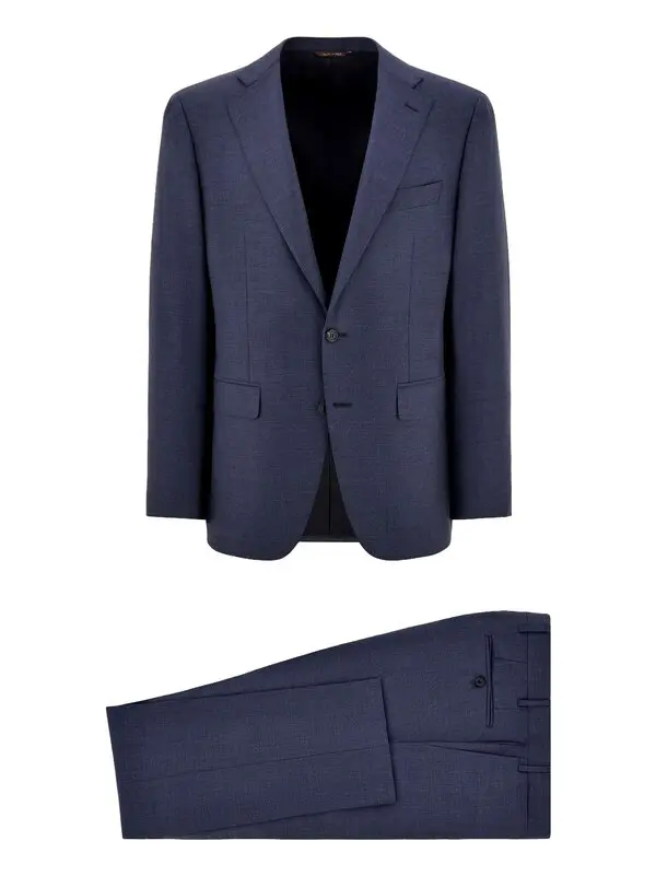 Canali Impeccabile Wool Single-breasted Modern-fit Suit - Blue