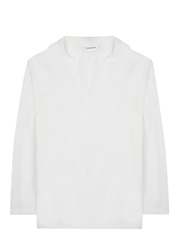 P.a.r.o.s.h Linen Blend Blouse - White