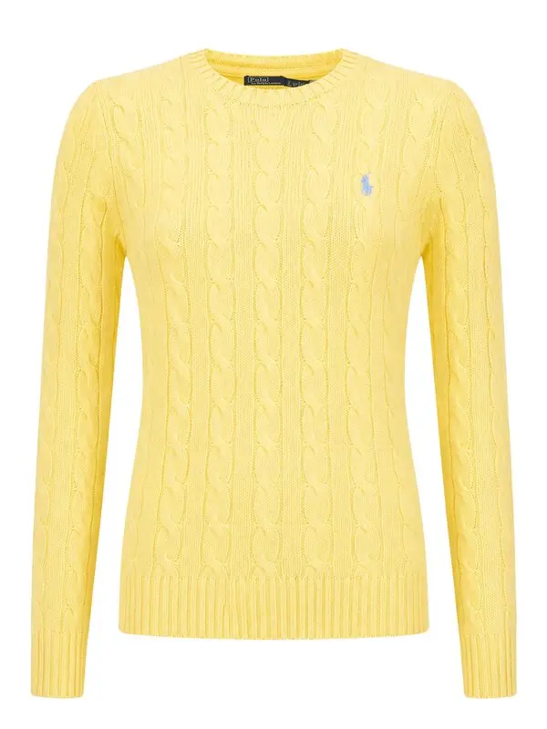 Polo Ralph Lauren Cable Knit Crewneck Sweater - Yellow