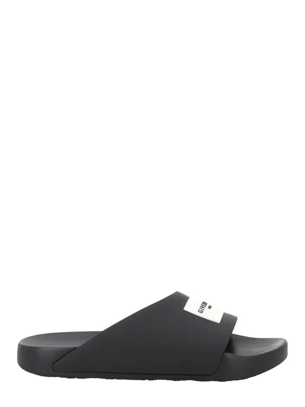 Givenchy Sandalo Slide "label - Black