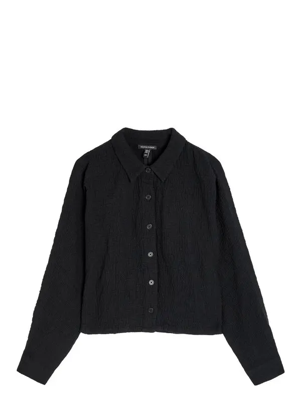 Eileen Fisher Seersucker Jacket - Black