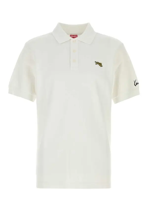 Kenzo Cotton Piqué Polo Shirt For - White