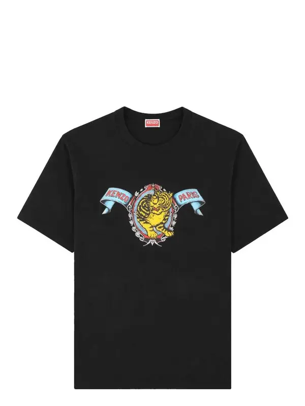 Kenzo Jumping Tiger Graphic T-shirt - Black