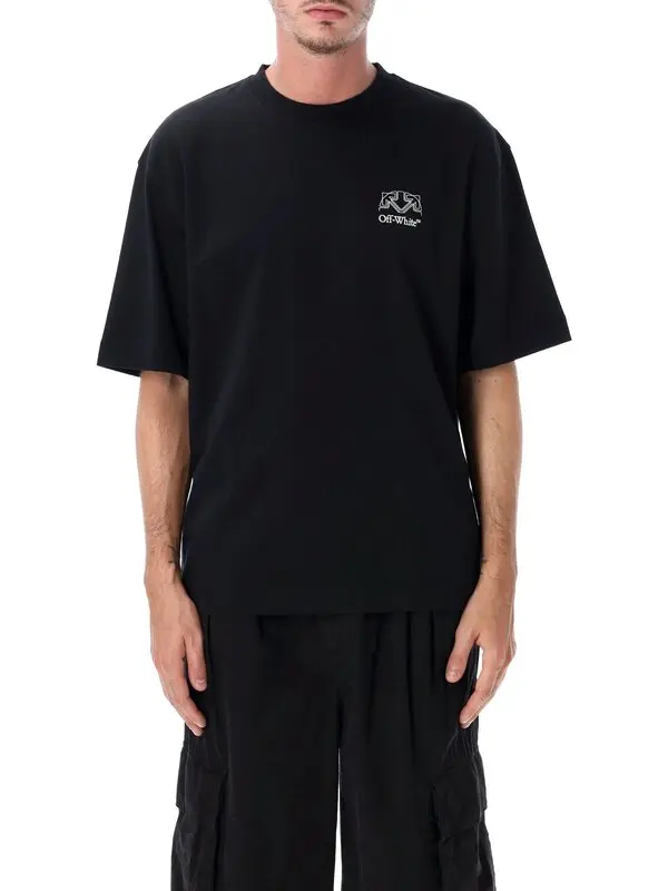Off-White Oversized Graphic Skate T-shirt - Nero