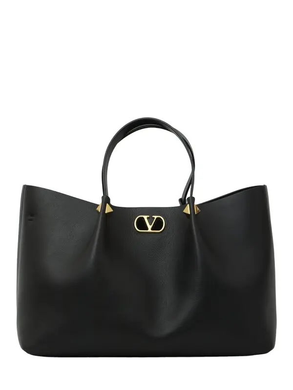 Valentino Garavani Large Vlogo Signature Tote Handbag - Nero