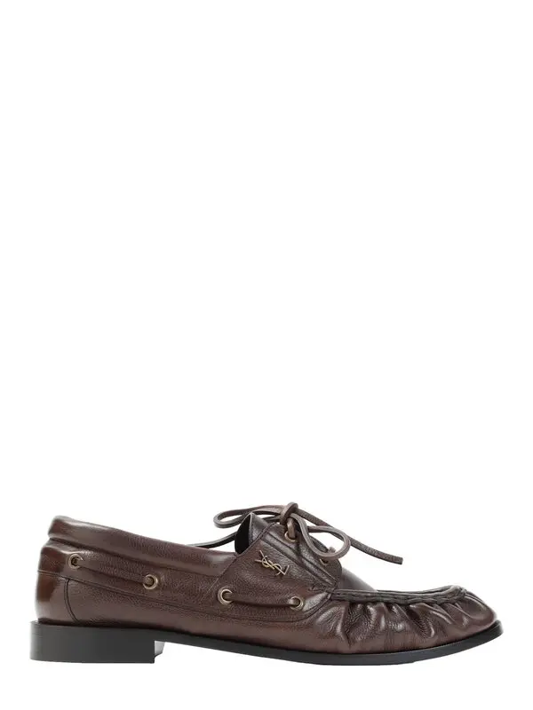 Saint Laurent Le Loafer Calf Leather Loafers - Brown