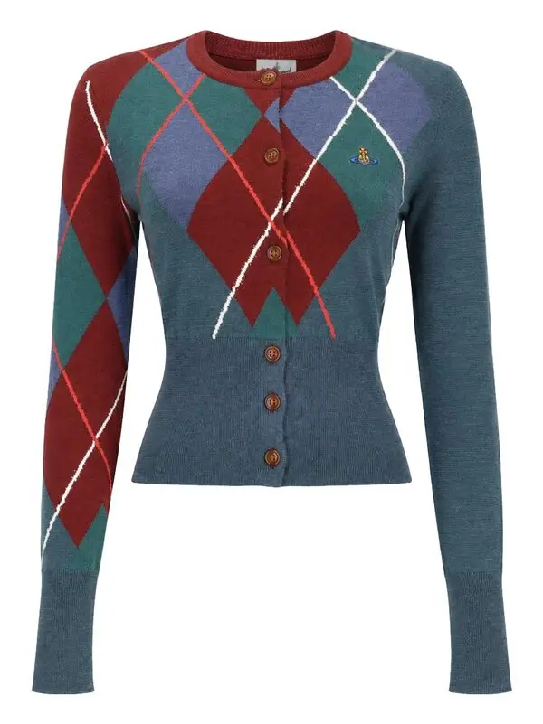 VIVIENNE WESTWOOD Argyle Knit Cardigan - Multicolour