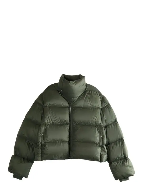 Rick Owens Cropped Quilted Puffer Jacket - Green