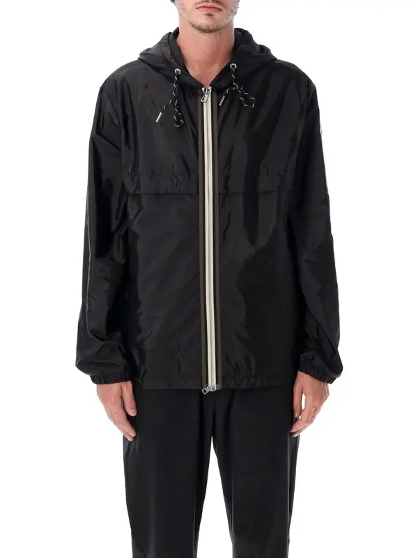 Moncler Nidge Technical Nylon Hooded Jacket - Nero