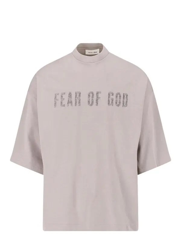Fear Of God Oversized Mock Neck T-shirt - Grey