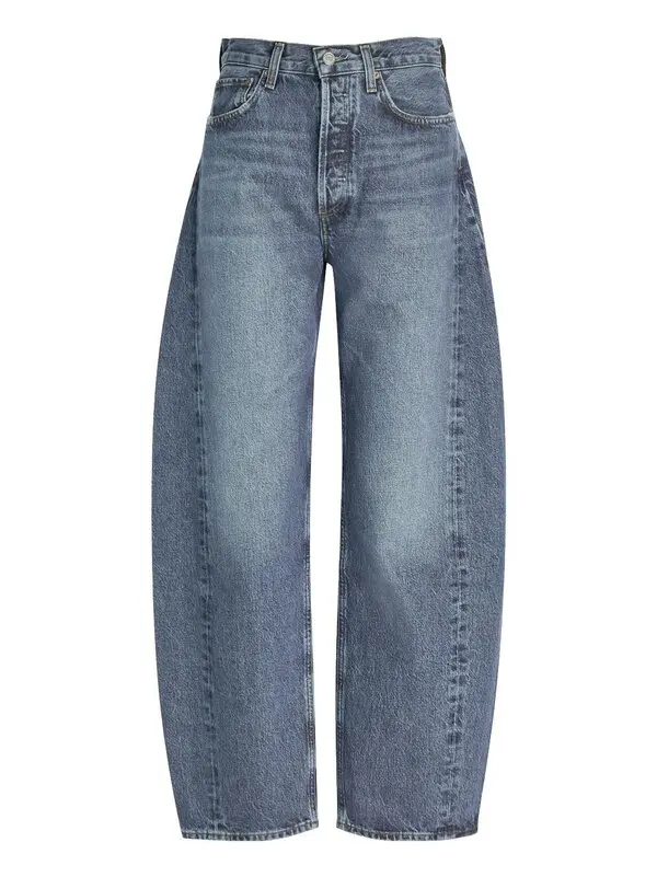 AGOLDE Luna Pieced Barrel-leg Jeans - Blue