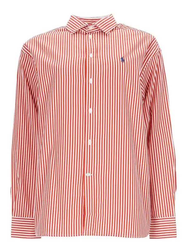 Polo Ralph Lauren Striped Cotton Button-front Shirt - Orange