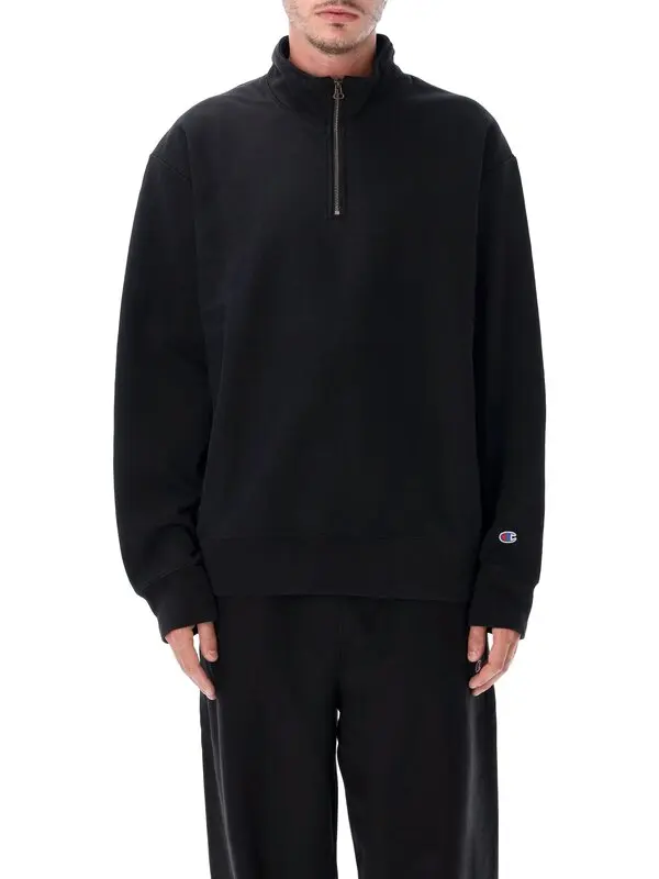 Champion Quarter-zip Mock Neck Sweatshirt - Nero