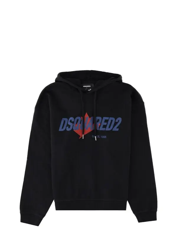 Dsquared2 Graphic Pullover Hoodie - Black