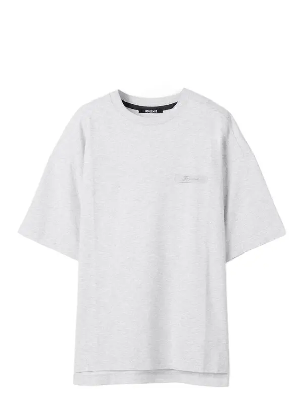 Jacquemus Ribbon-trim Graphic T-shirt - Grey