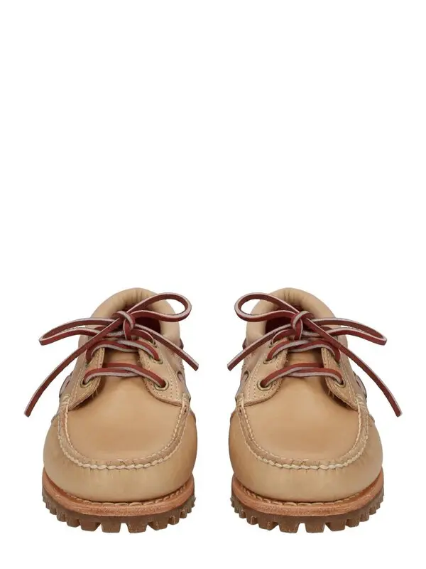 Timberland Leather Lace-up Boat Shoes - Beige