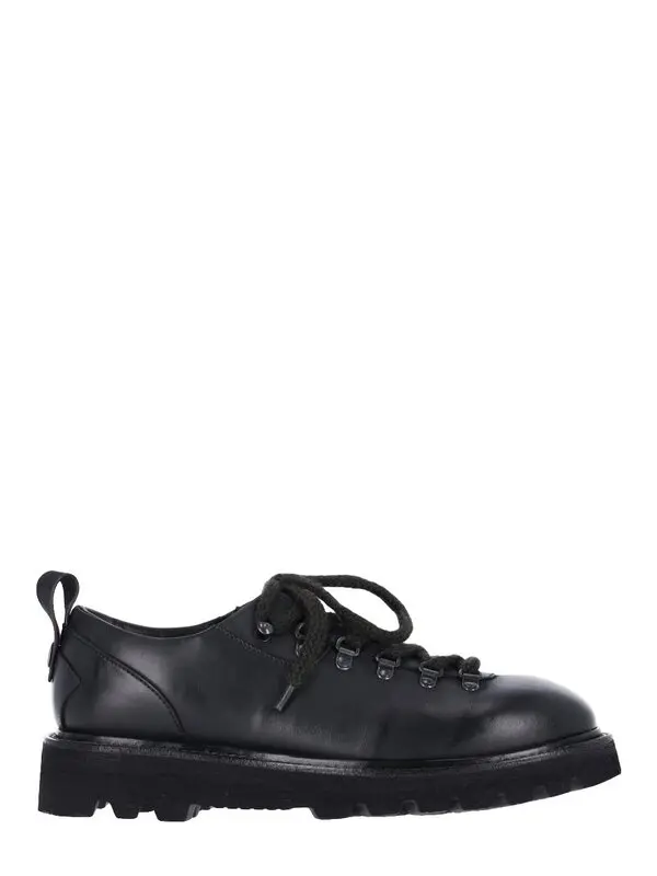 Premiata Leather Lace-up Derby Shoes - Black