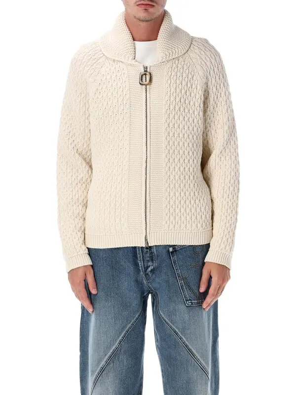 JW Anderson Cable-knit Zip Cardigan - Beige