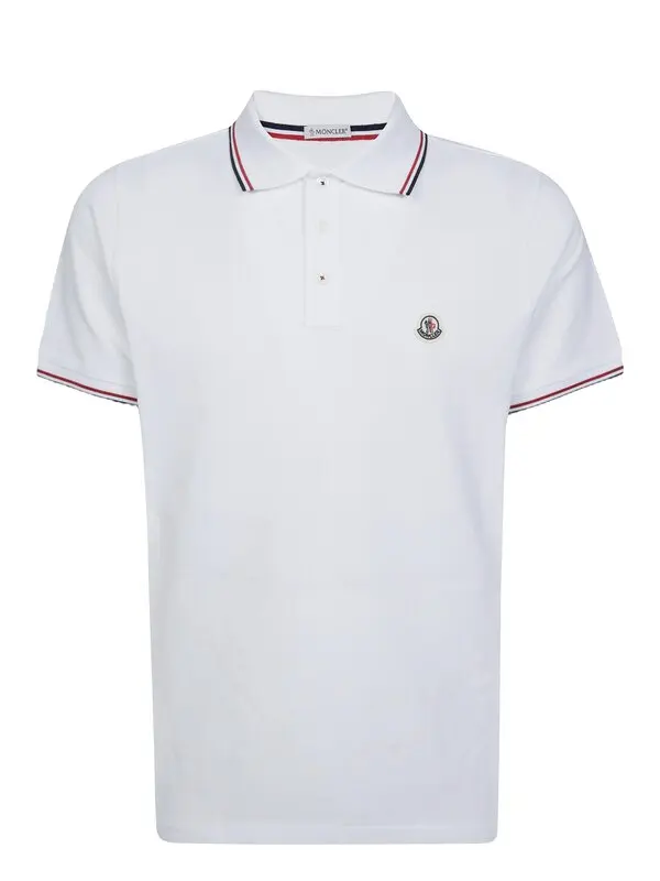 Moncler Short-sleeve Polo Shirt - Bianco