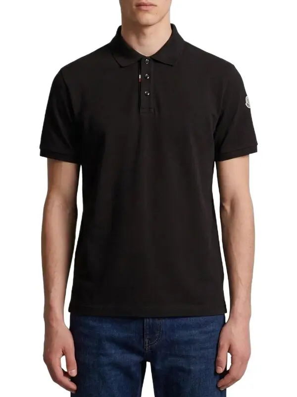 Moncler Short-sleeve Polo Shirt - Black