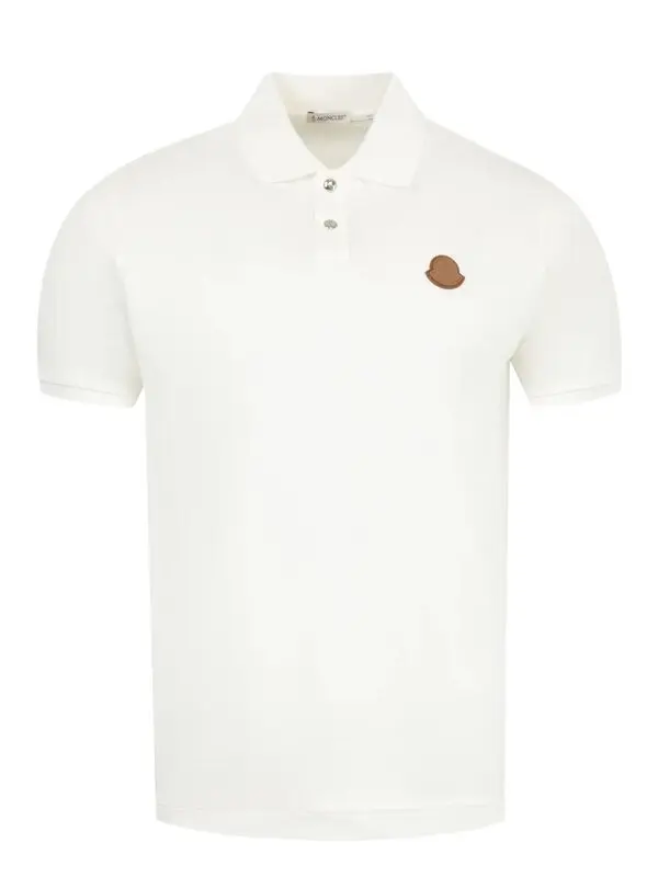 Moncler Short-sleeve Polo Shirt - White