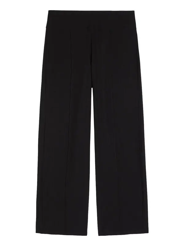 Eileen Fisher Wide-leg Stretch-woven Trousers - Black