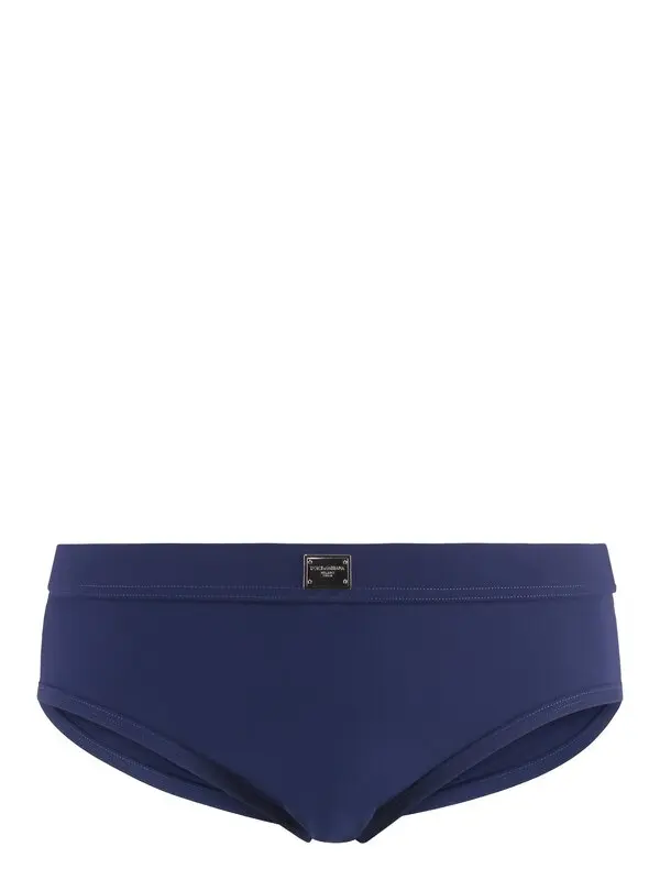 Dolce & Gabbana Elastic Drawstring Swim Briefs - Blue