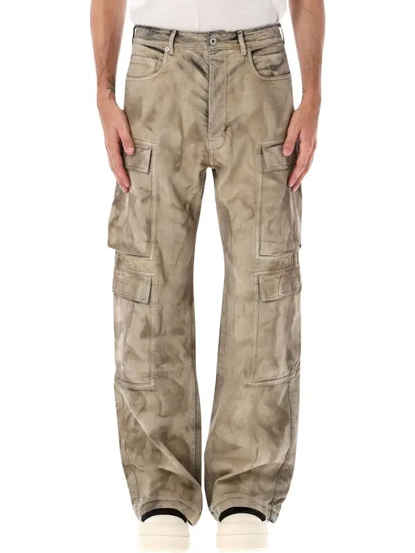 Rick Owens Loose Fit Cargo Jeans - Dust