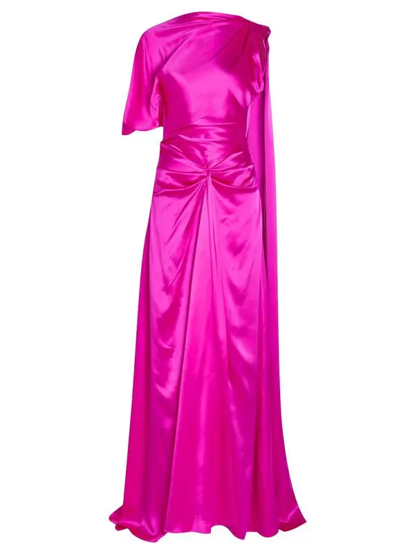 ROKSANDA Cascading Silk Gown - Fuchsia
