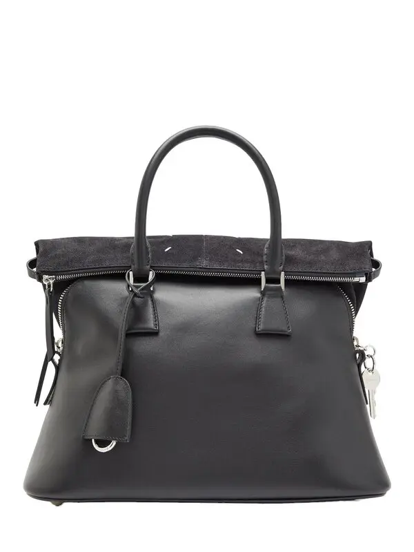 MAISON MARGIELA 5ac Soft Medium Leather Tote Bag - Grey