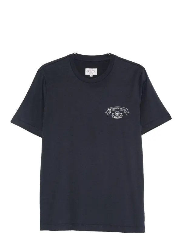 Emporio Armani Logo Cotton T-shirt - Blue