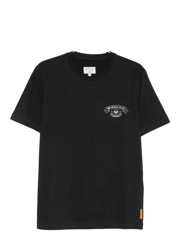 Emporio Armani Logo Cotton T-shirt - Black