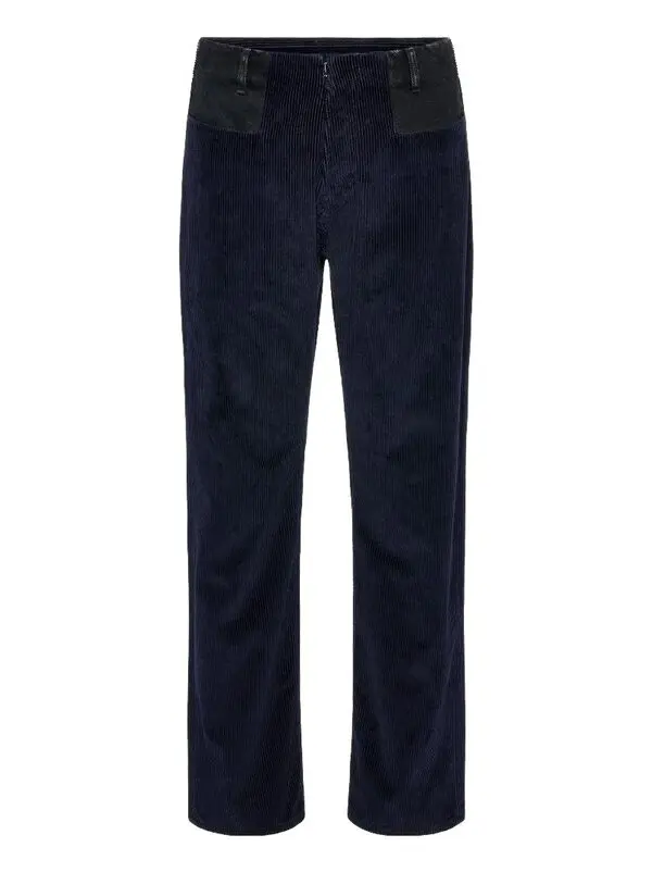 MAISON MARGIELA Straight Leg Corduroy Jeans With Contrast Waistband - Black